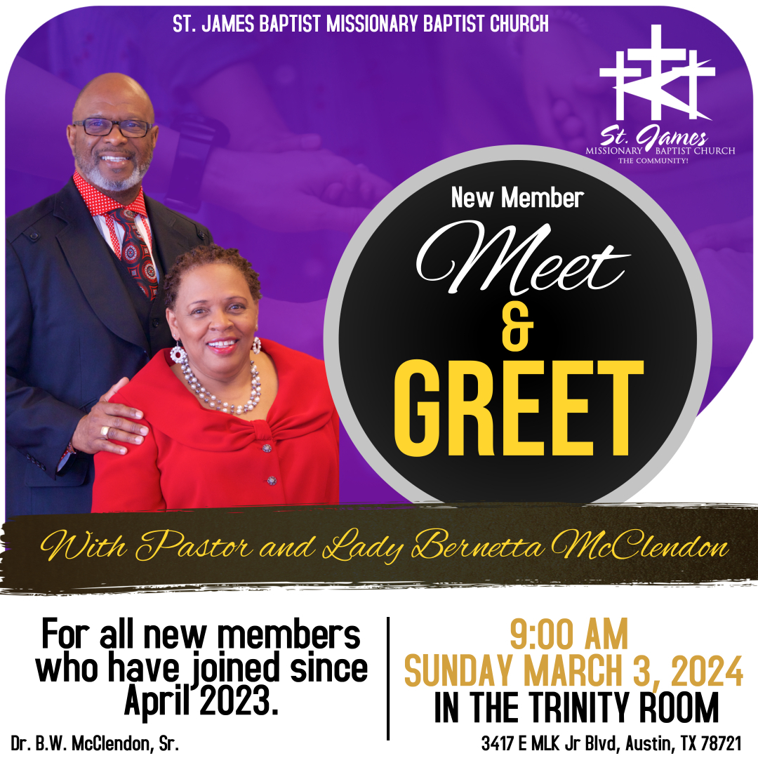 New Member Meet and Greet – St. James Missionary Baptist Church
