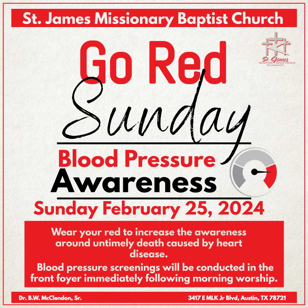 Go Red Sunday – St. James Missionary Baptist Church